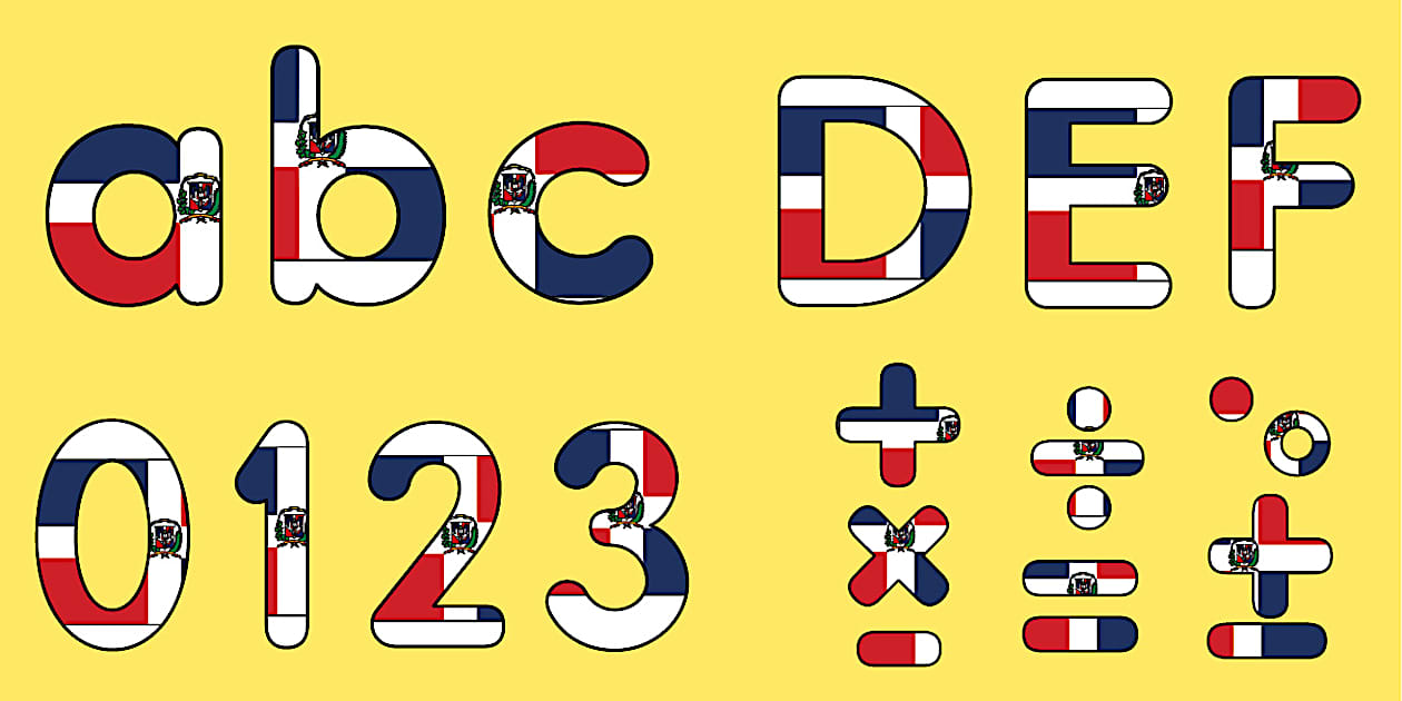 The Dominican Republic Bulletin Board Letters and Numbers