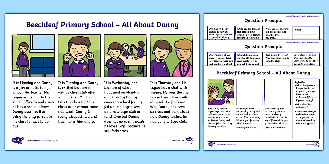 KS1 Beechleaf Story Strips: Danny - Worksheet (teacher made)
