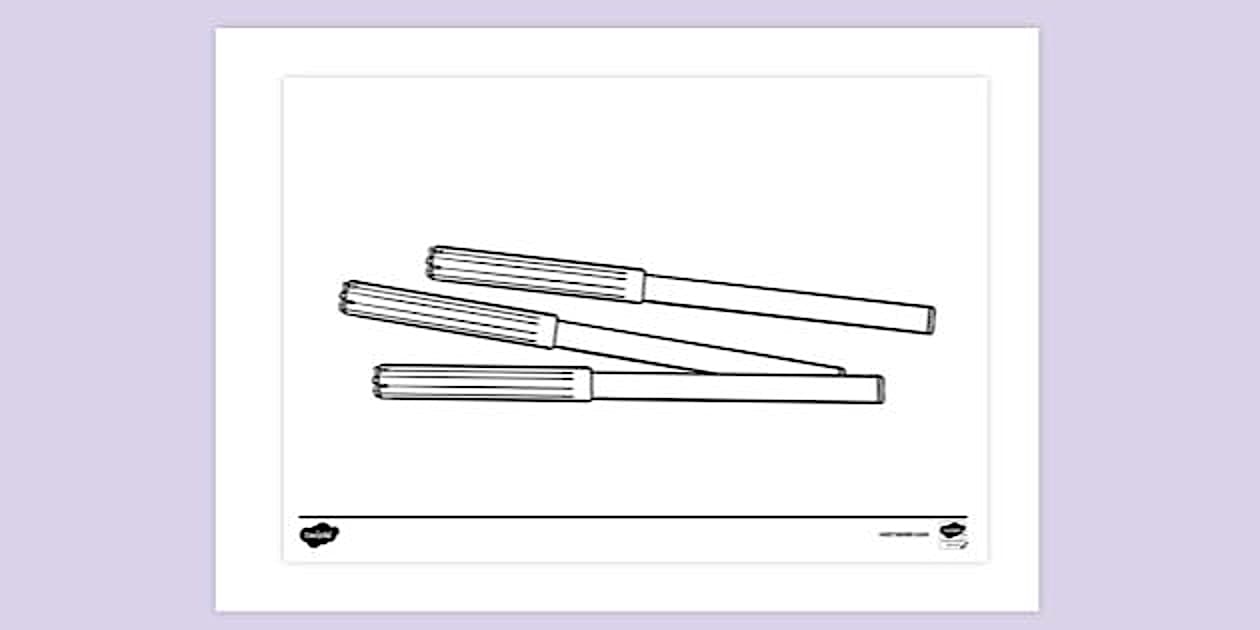 Felt Pens Colouring Sheet - Colouring Sheets (teacher made)