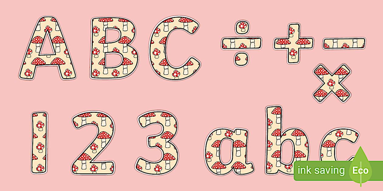 Toadstool Display Lettering - Twinkl - KS1 (teacher made)