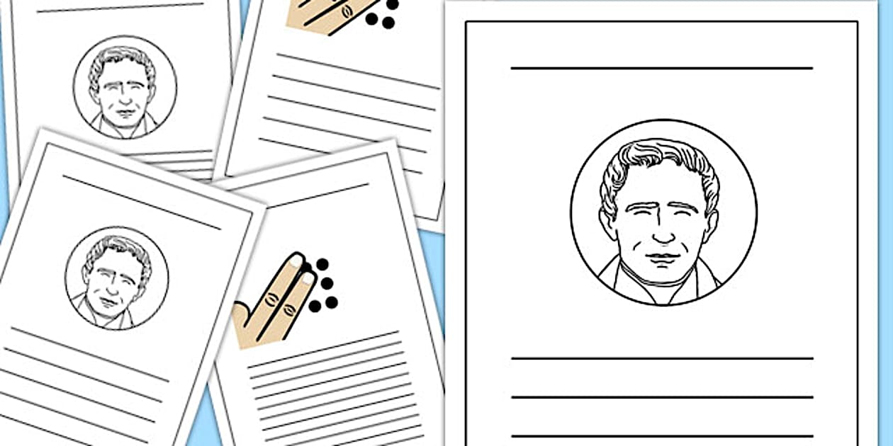 Editable Louis Braille Writing Frames (teacher made)