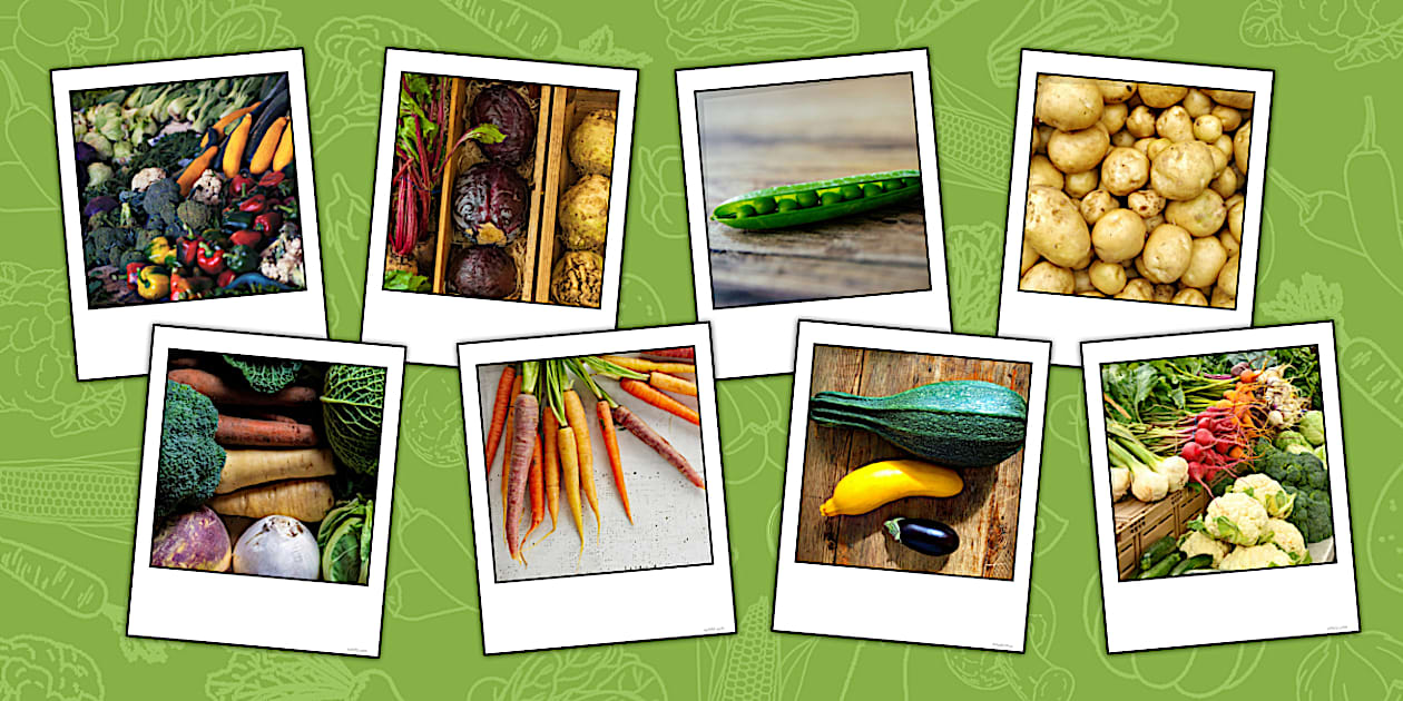 Vegetables Instant Photo Style Display Images - Twinkl