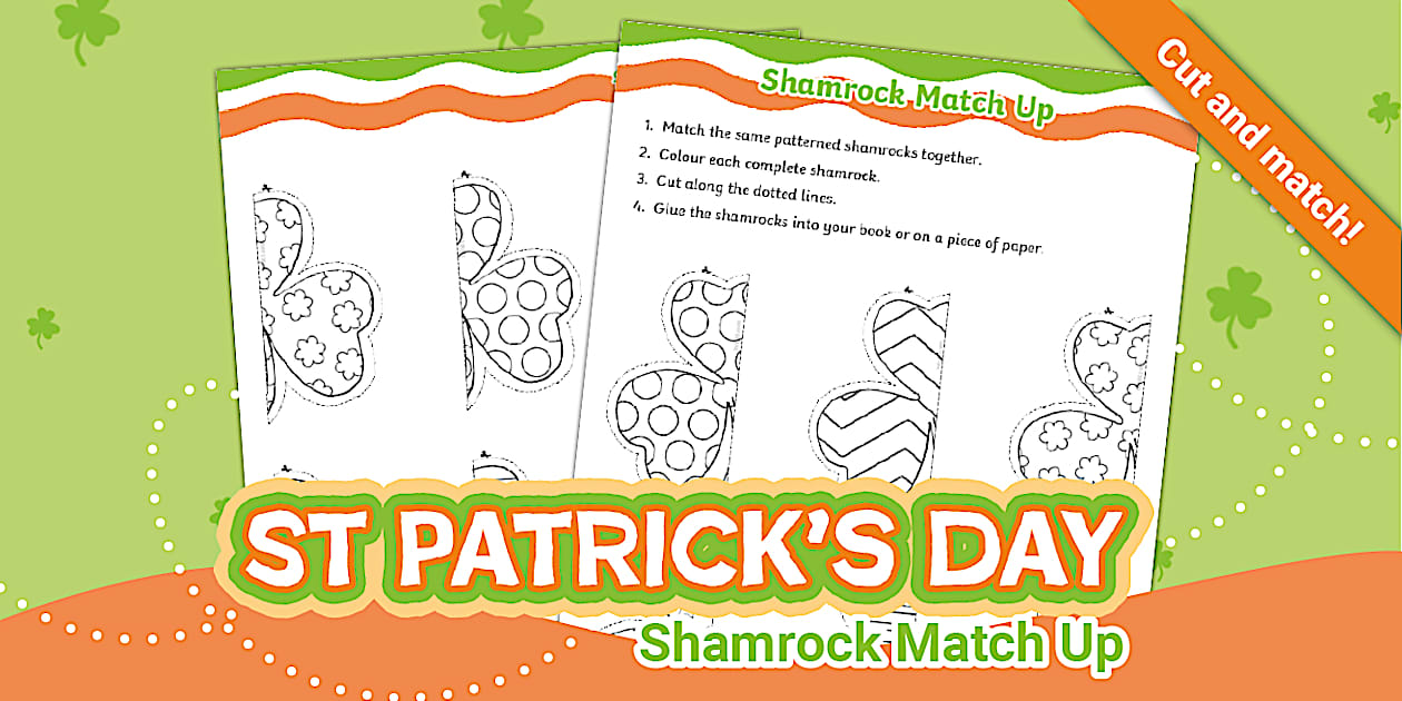 St Patrick's Day Shamrock Match Up