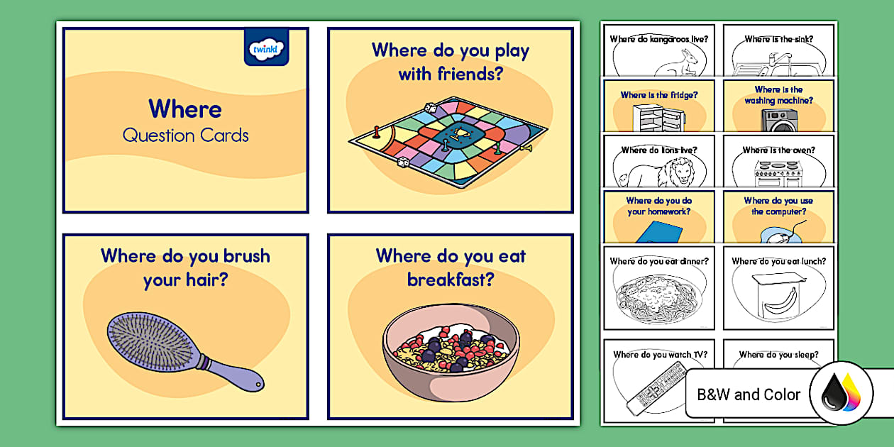Where Question Cards (teacher made) - Twinkl