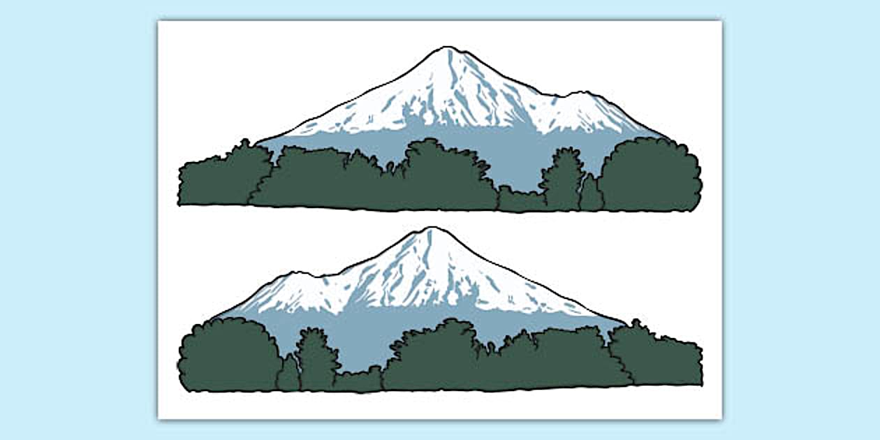 Mountain Display Cut-Out (teacher made) - Twinkl