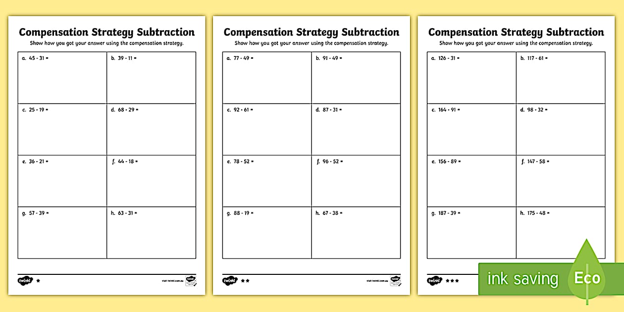 Editable Differentiated Compensation Strategy Subtraction Questions ...