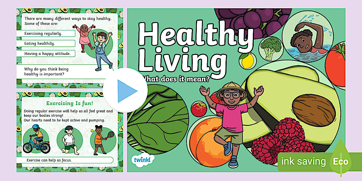 Healthy Eating and Living PowerPoint - UAE (Teacher-Made)