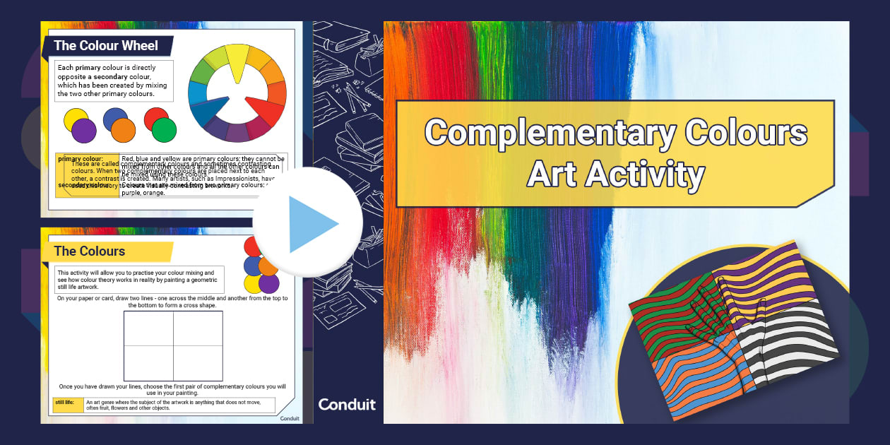 BGE Art and Design: Complementary Colours Activity - Twinkl