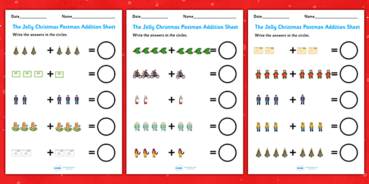 Black and White Up to 10 Addition Sheets to Support Teaching on The Jolly