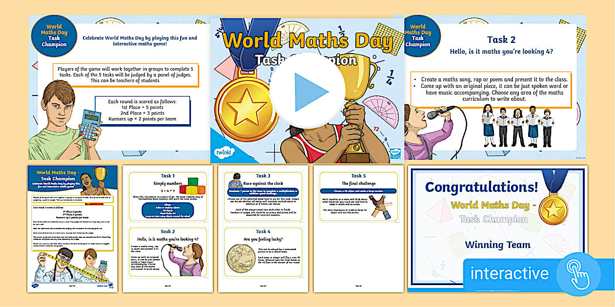 World Maths Day Task Champion (teacher made) - Twinkl