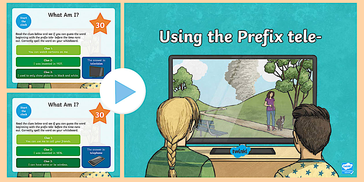 Prefix tele- Activity PowerPoint (teacher made) - Twinkl