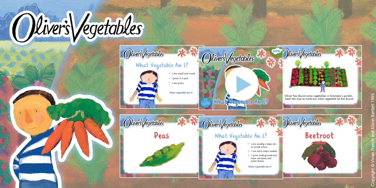 FREE! - Oliver's Vegetables: What Vegetable Am I? PowerPoint Quiz