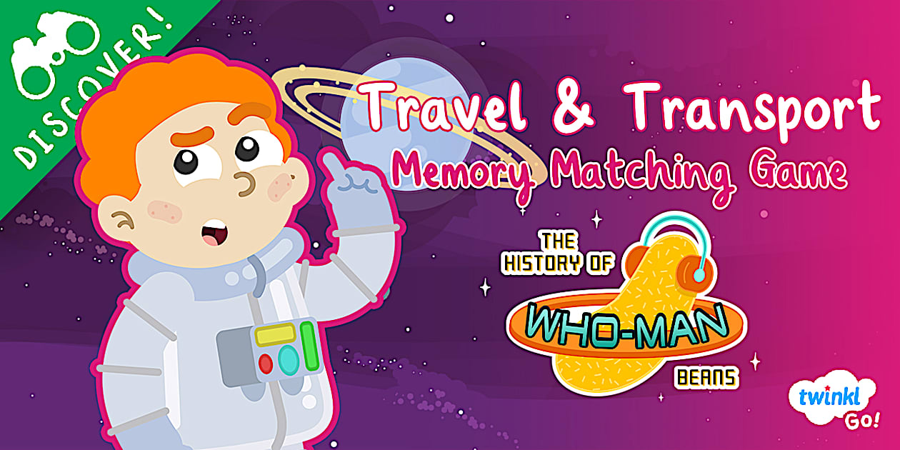 Travel & Transport with The History of Who-Man Beans Memory Match Game