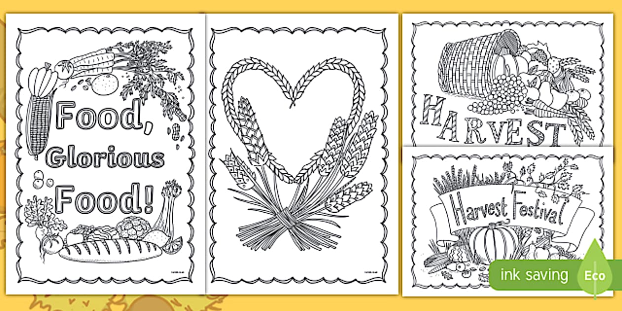 Harvest Mindfulness Coloring Pages (Teacher-Made) - Twinkl