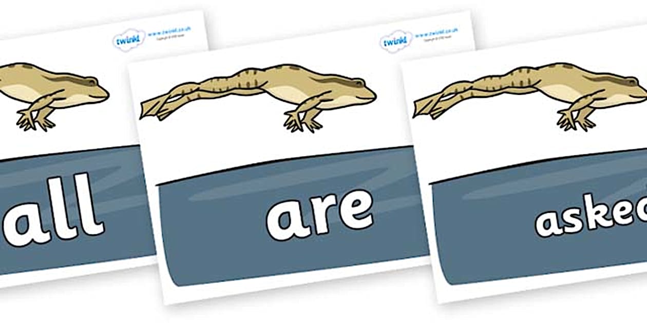 Cursive Tricky Words on Frog (teacher made) - Twinkl