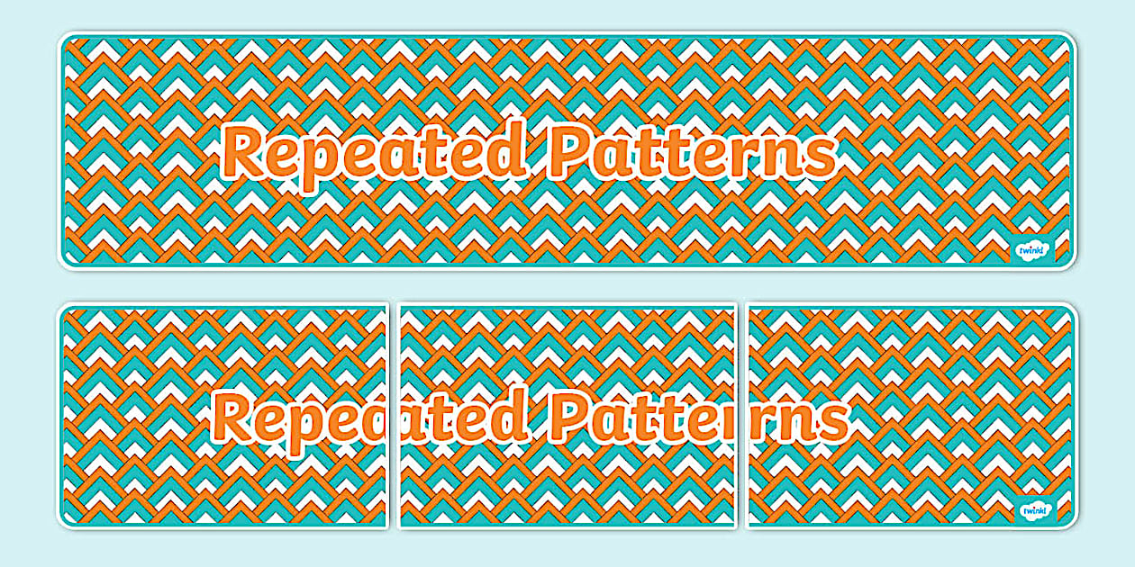 👉 Repeating Patterns Display Banner (teacher made)