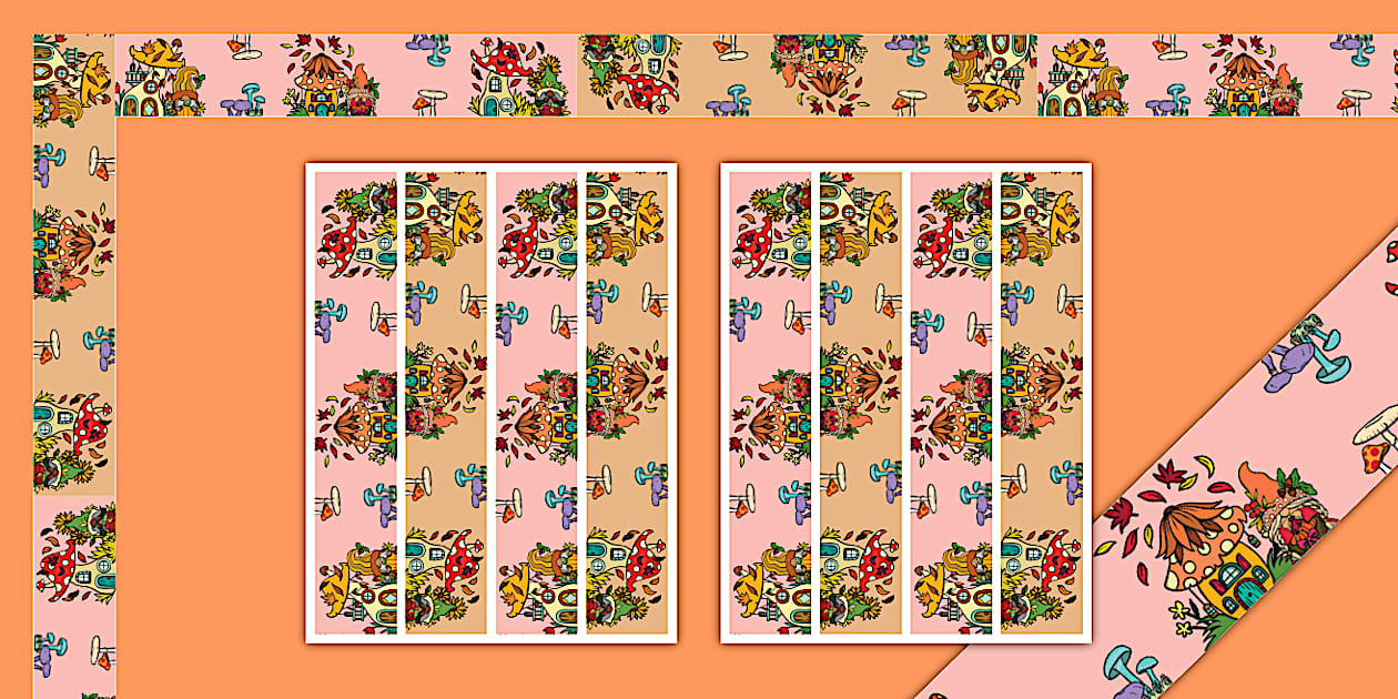 Fall Gnome Bulletin Board Borders (Teacher-Made) - Twinkl