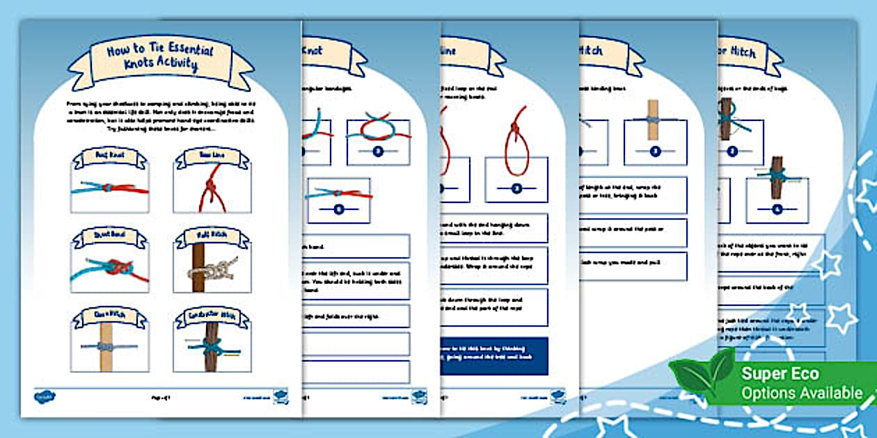 How to Tie Essential Knots Activity (teacher made) - Twinkl