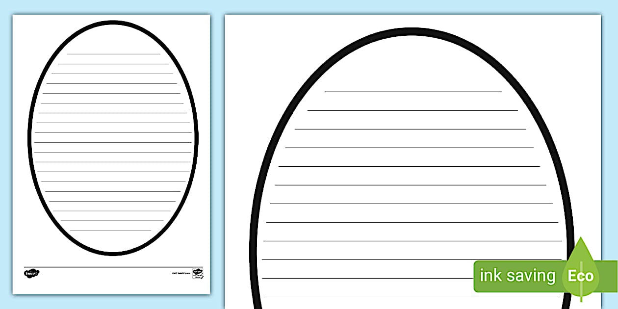 Oval Writing Template (Teacher-Made) - Twinkl
