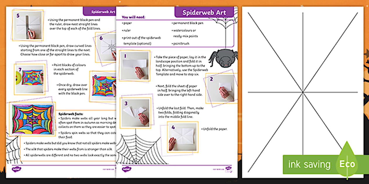 Spider Web Art Activity (Teacher-Made) - Twinkl