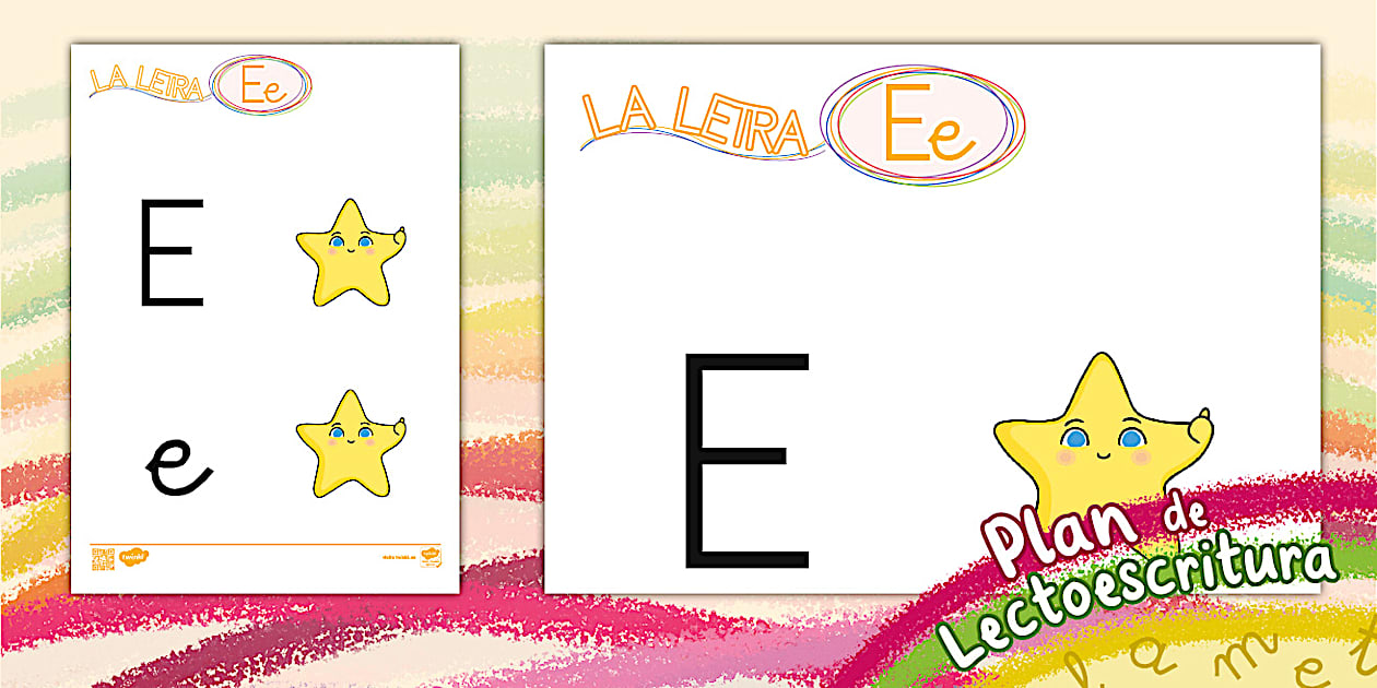 Plan de lectoescritura: La letra E - Póster (teacher made)