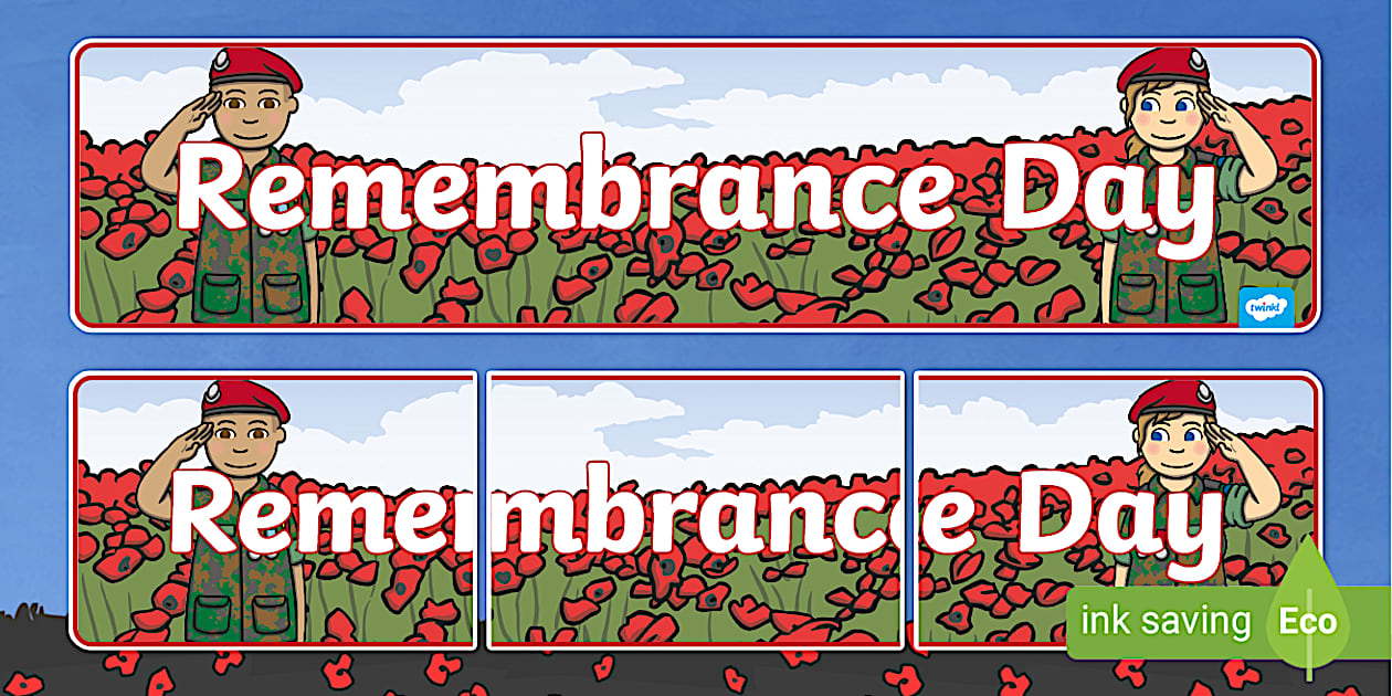 Remembrance Day Display Banner (teacher made) - Twinkl