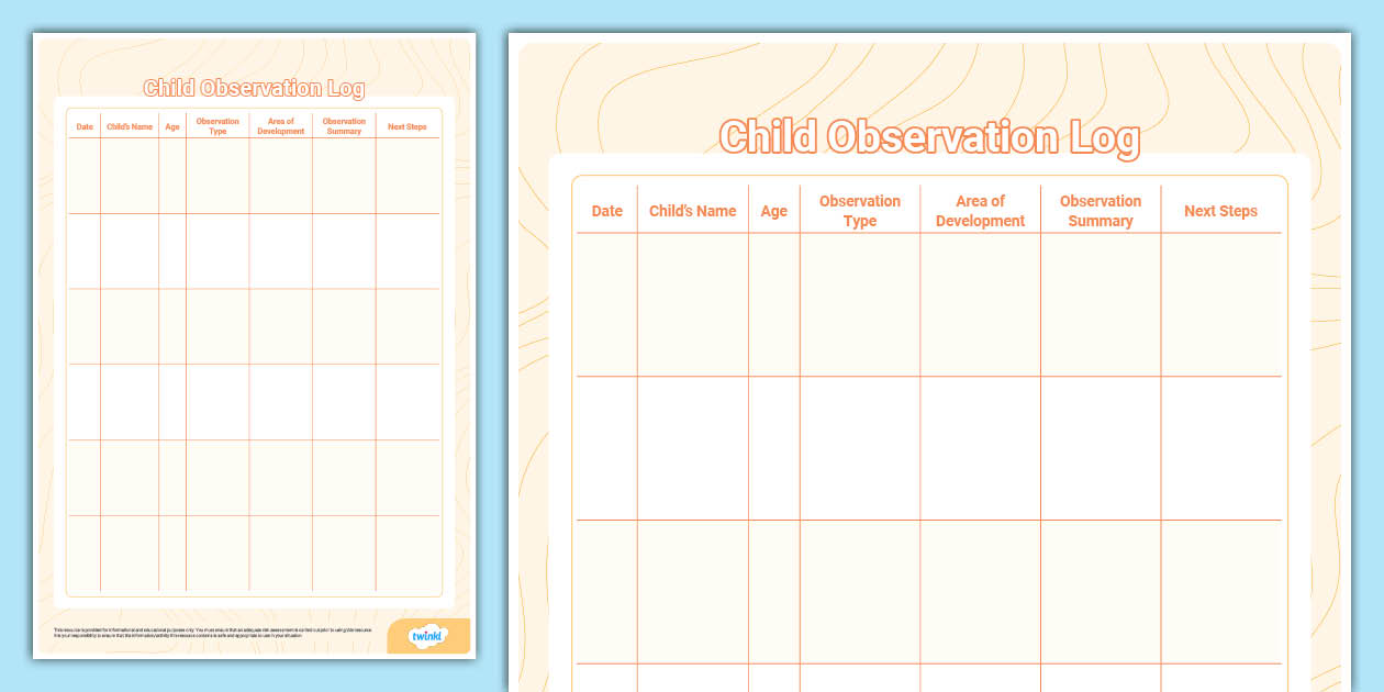 Early Years Observation Tracker (teacher made) - Twinkl