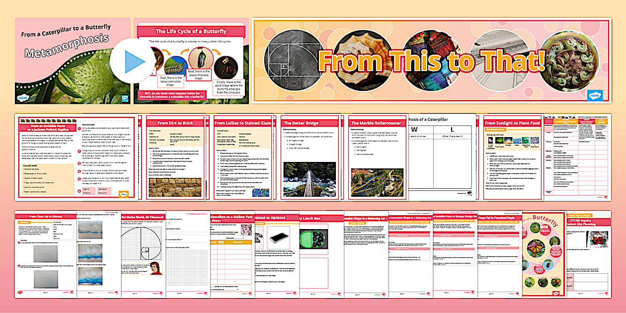 From This to That! STEAM Inquiry Pack Year 5-8 - Twinkl
