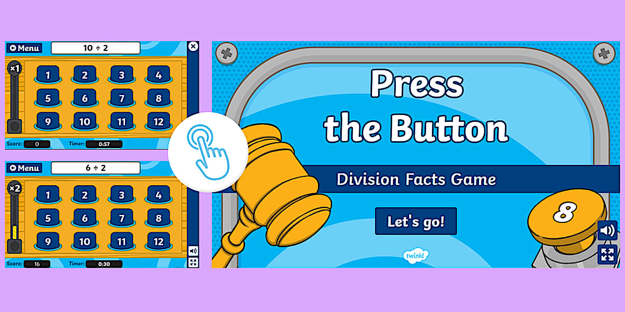 Division Facts Press the Button Game | Twinkl Go! - Twinkl