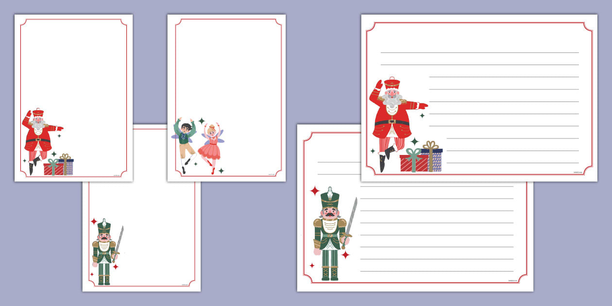Nutcracker Christmas Writing Paper (teacher made) - Twinkl