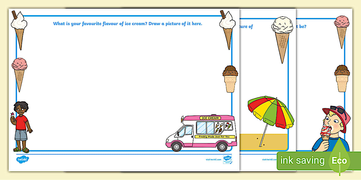 Ice Cream Drawing Prompts | Twinkl | Drawing | KS1 - Twinkl