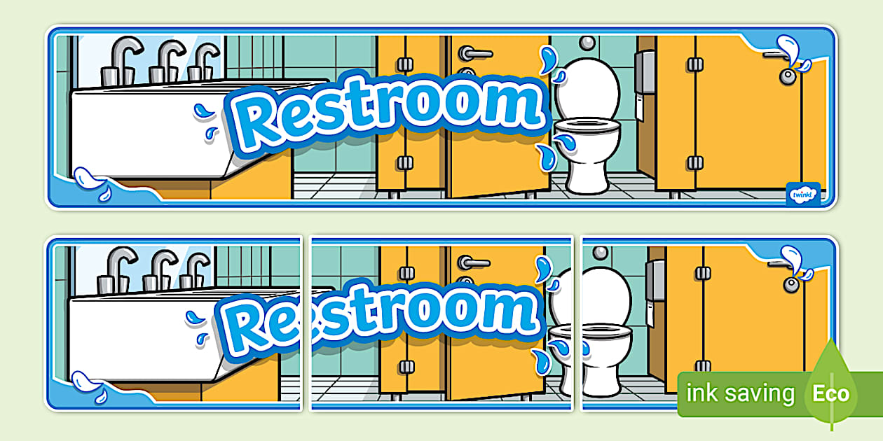Restroom Display Banner (Teacher-Made) - Twinkl