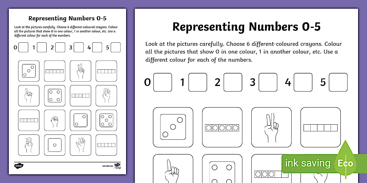 👉 Representing Numbers 0-5 Activity | Twinkl - Twinkl