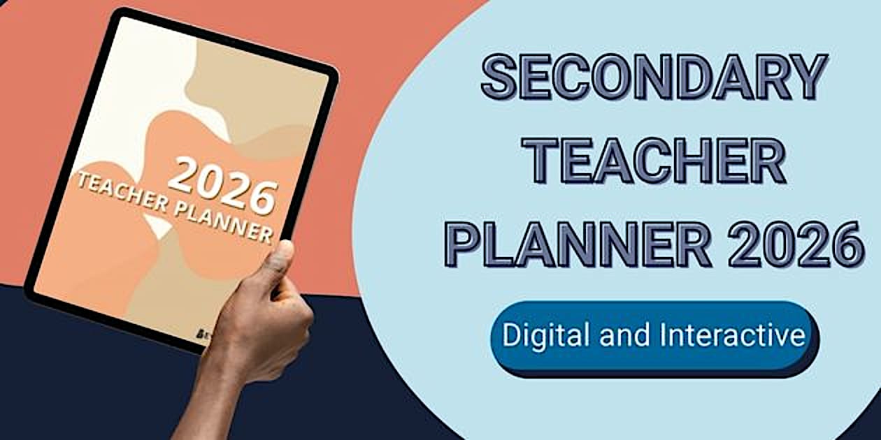 2026 Secondary Teacher Planner - Orange