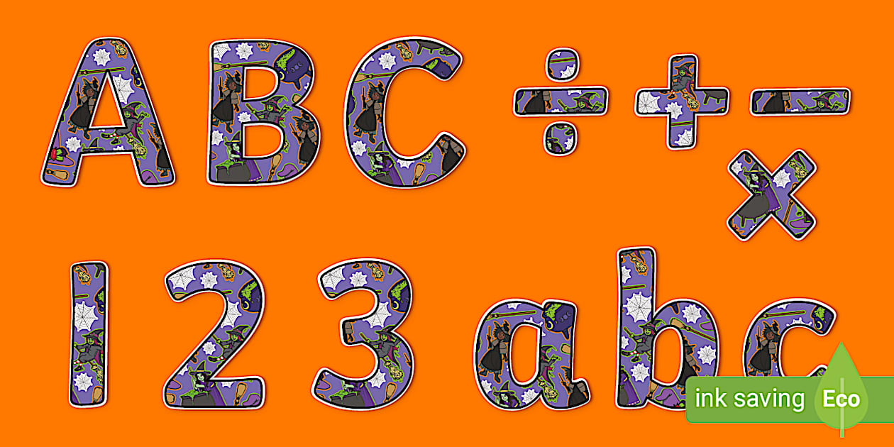 Witch-Themed Display Lettering - KS1 (teacher made) - Twinkl