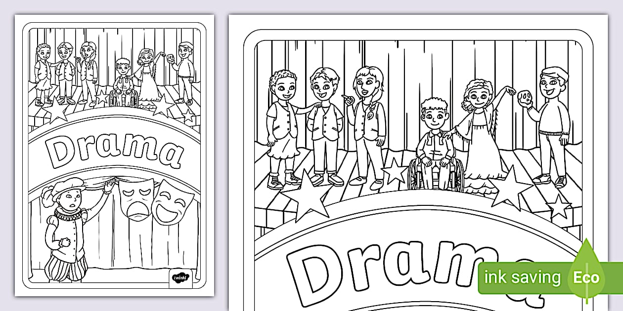Drama Unit Page Colouring