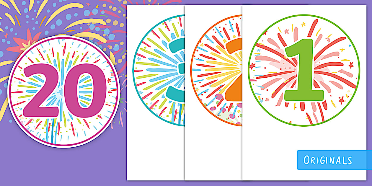 Sparks in the Sky Number Cut-Outs | Classroom Number Signs