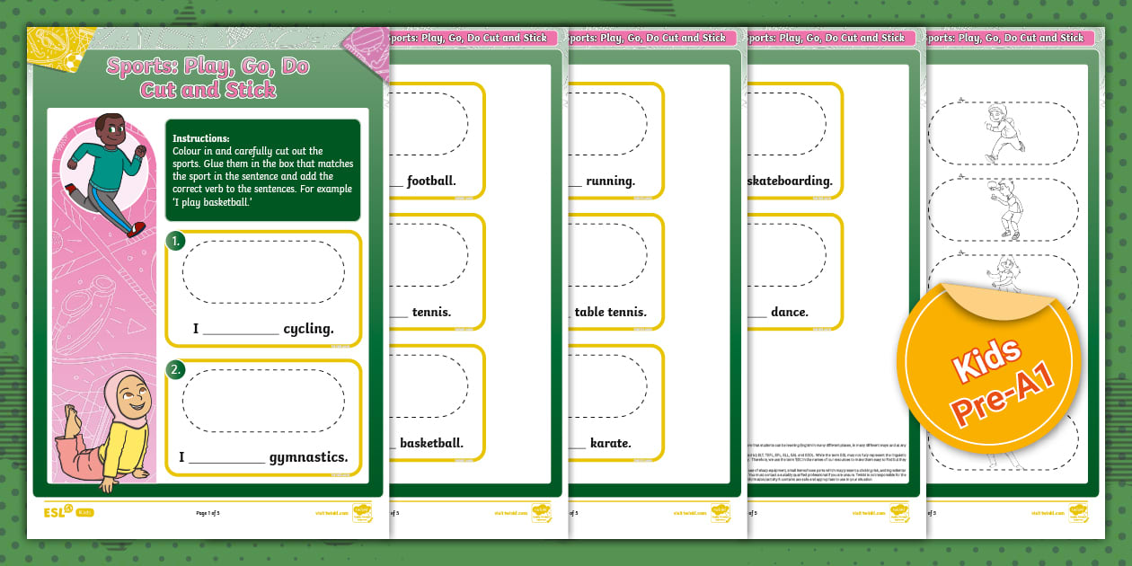 ESL Sport: Play, Go, Do Activity (Lehrer gemacht) - Twinkl