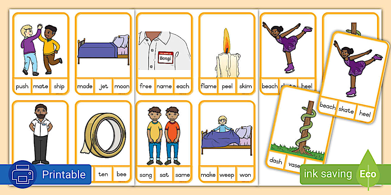 Grade 2 Phonics: a-e sound peg card activity - Twinkl