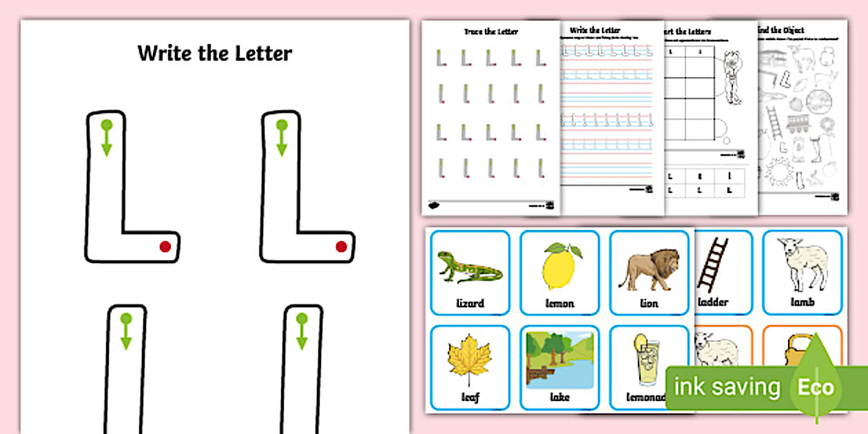 Letter L Handwriting Activity Pack (teacher made) - Twinkl