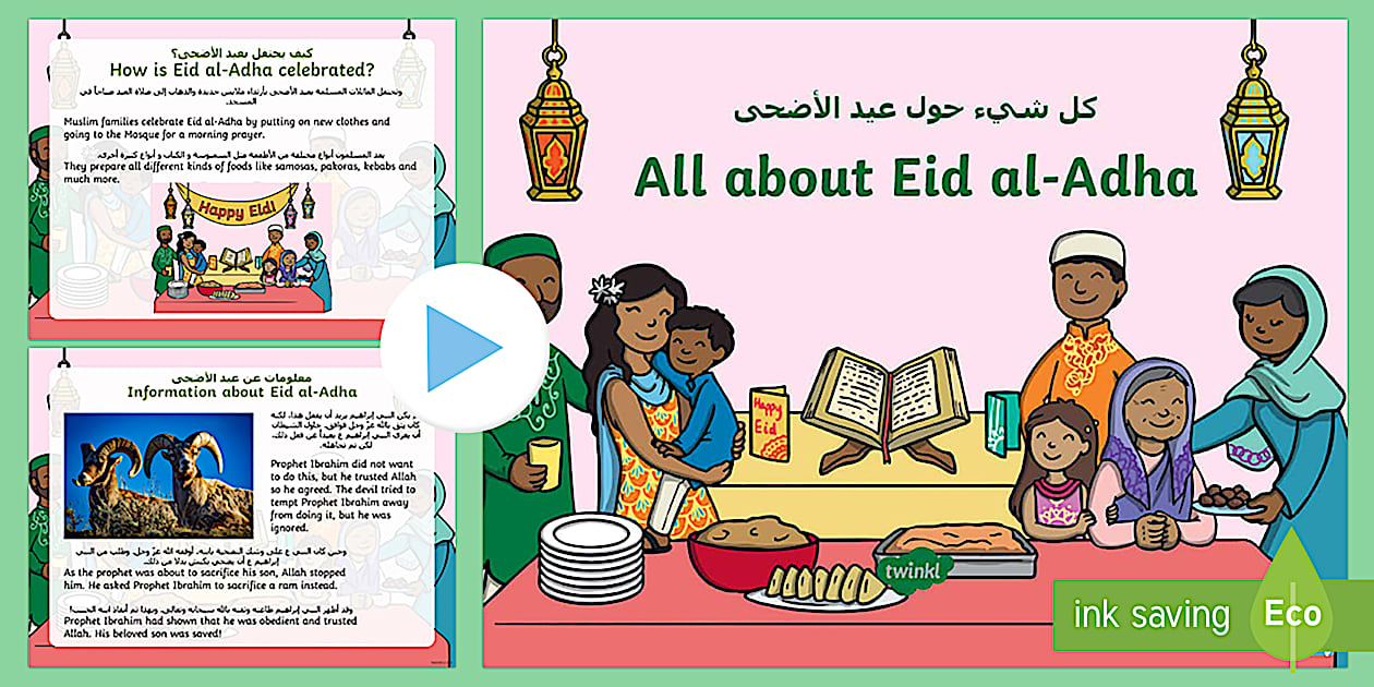 EYFS All about Eid al-Adha Information PowerPoint Arabic/English