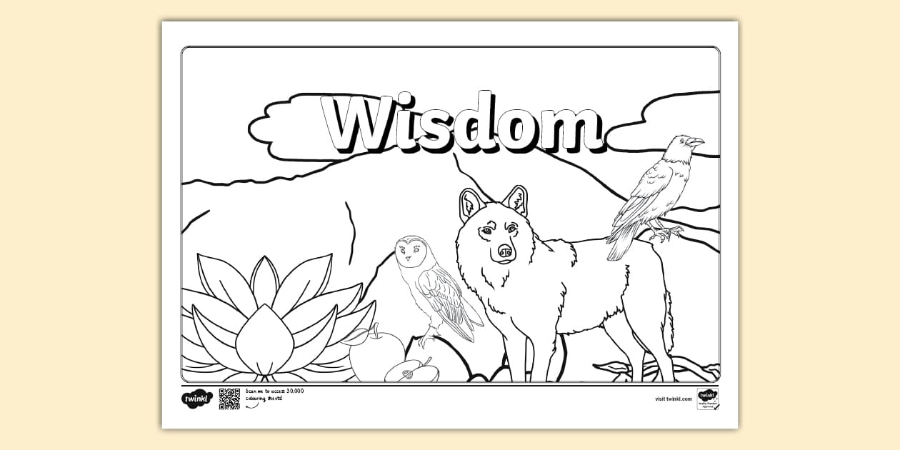 Wisdom Colouring Sheet (teacher made) - Twinkl