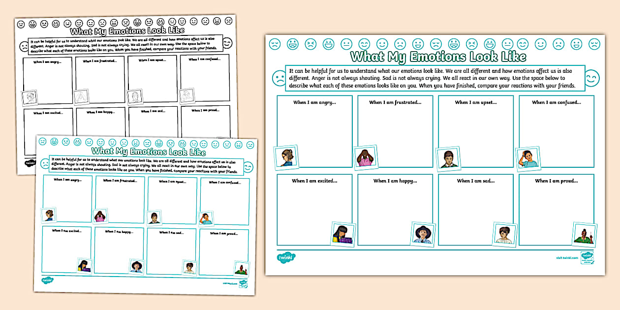 What My Emotions Look Like Worksheet (professor feito)