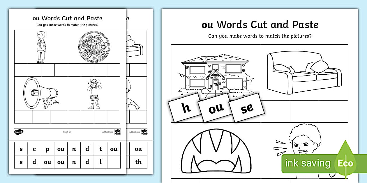 ‘ou’ Words Worksheet - Primary Teaching Resource