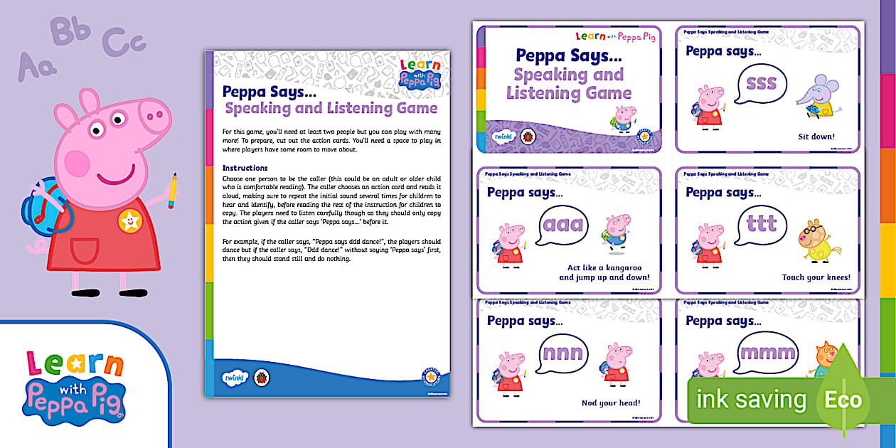 FREE! - Peppa Pig: Peppa Says Speaking and Listening Game [Ages 3-5]