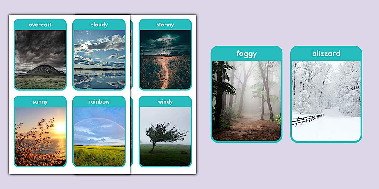 Weather Photo Flashcards (Hecho por educadores) - Twinkl