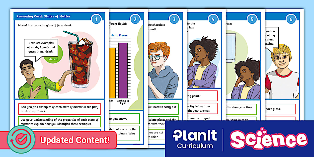 Y4 States of Matter: Reasoning Cards (teacher made) - Twinkl