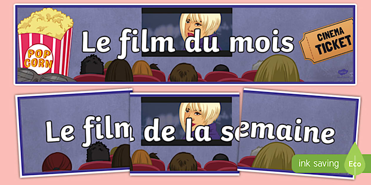Film of the Week Month French Display Banner (teacher made)