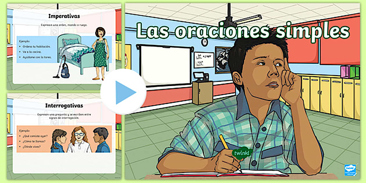 Presentación: Las oraciones (teacher made) - Twinkl