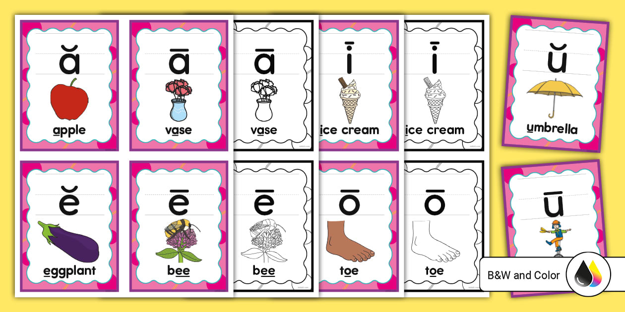 Vowel Flash Cards (teacher made) - Twinkl